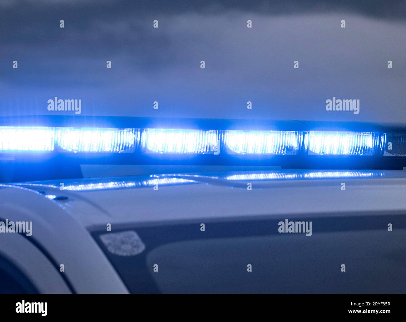 Blue light during rescue operation Stock Photo - Alamy
