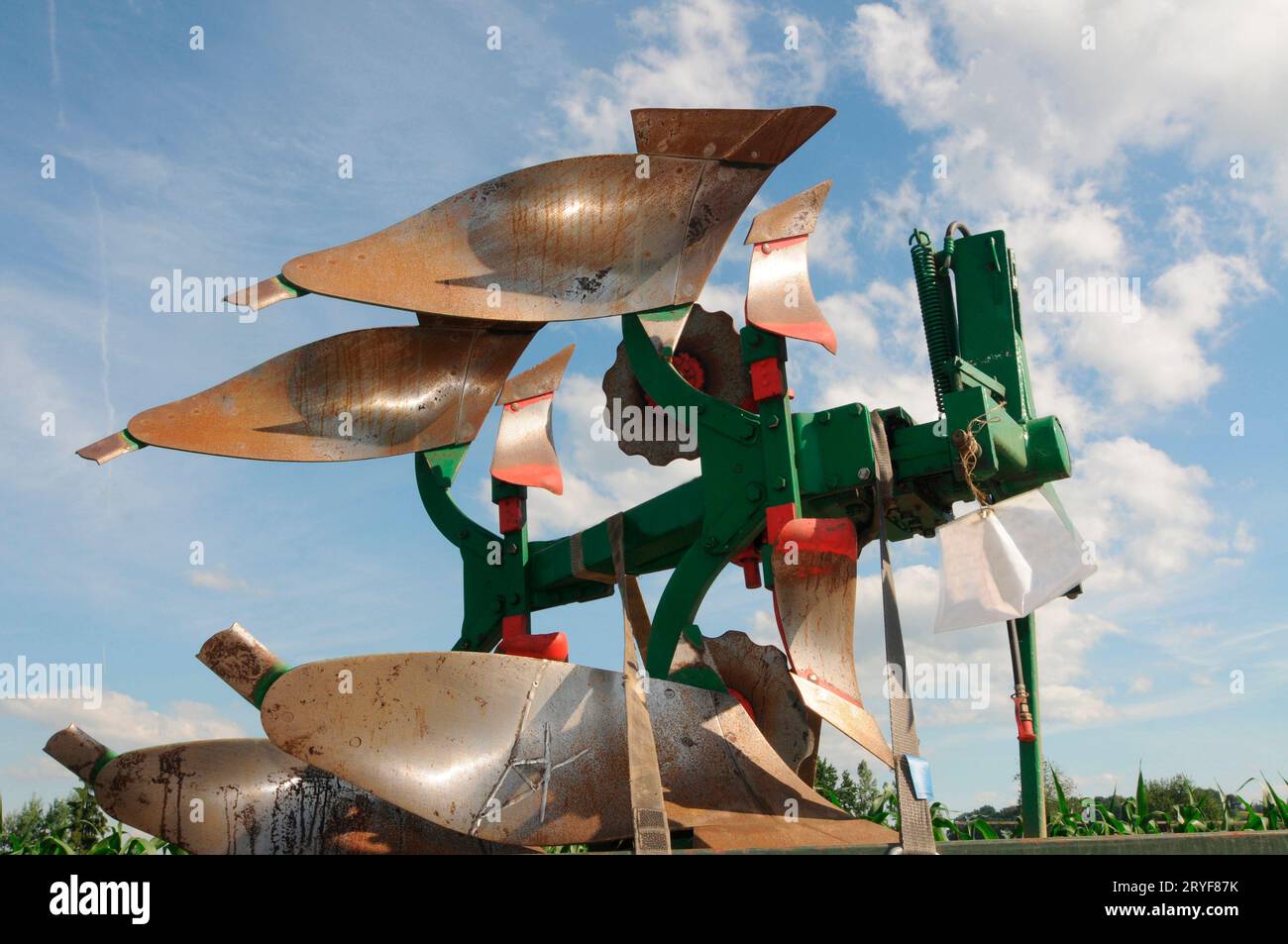 Plow as a tool for the field work Stock Photo - Alamy