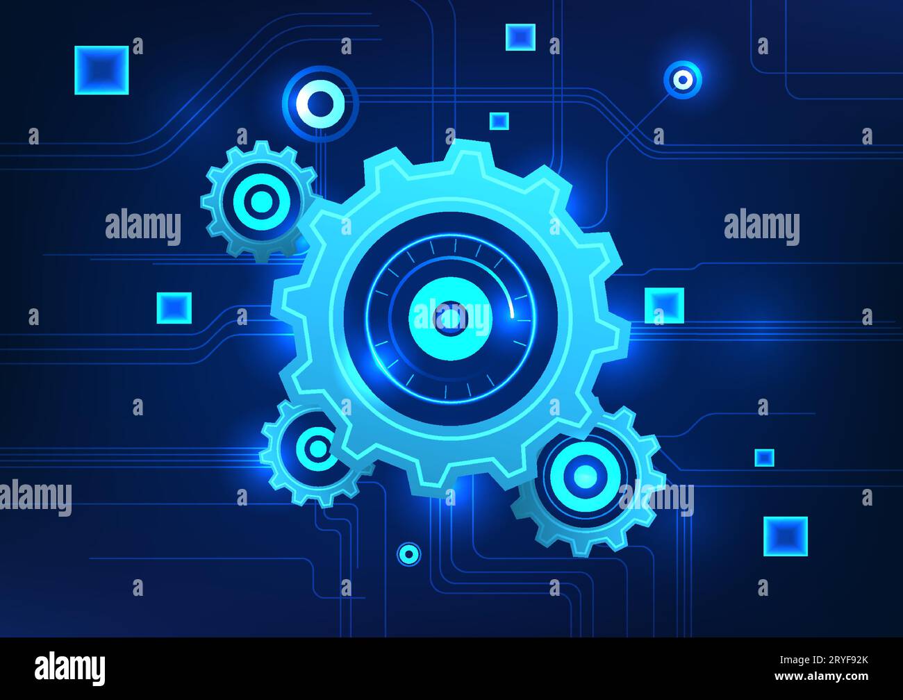 GearTechnology Multiple overlapping gears are connected together with ...