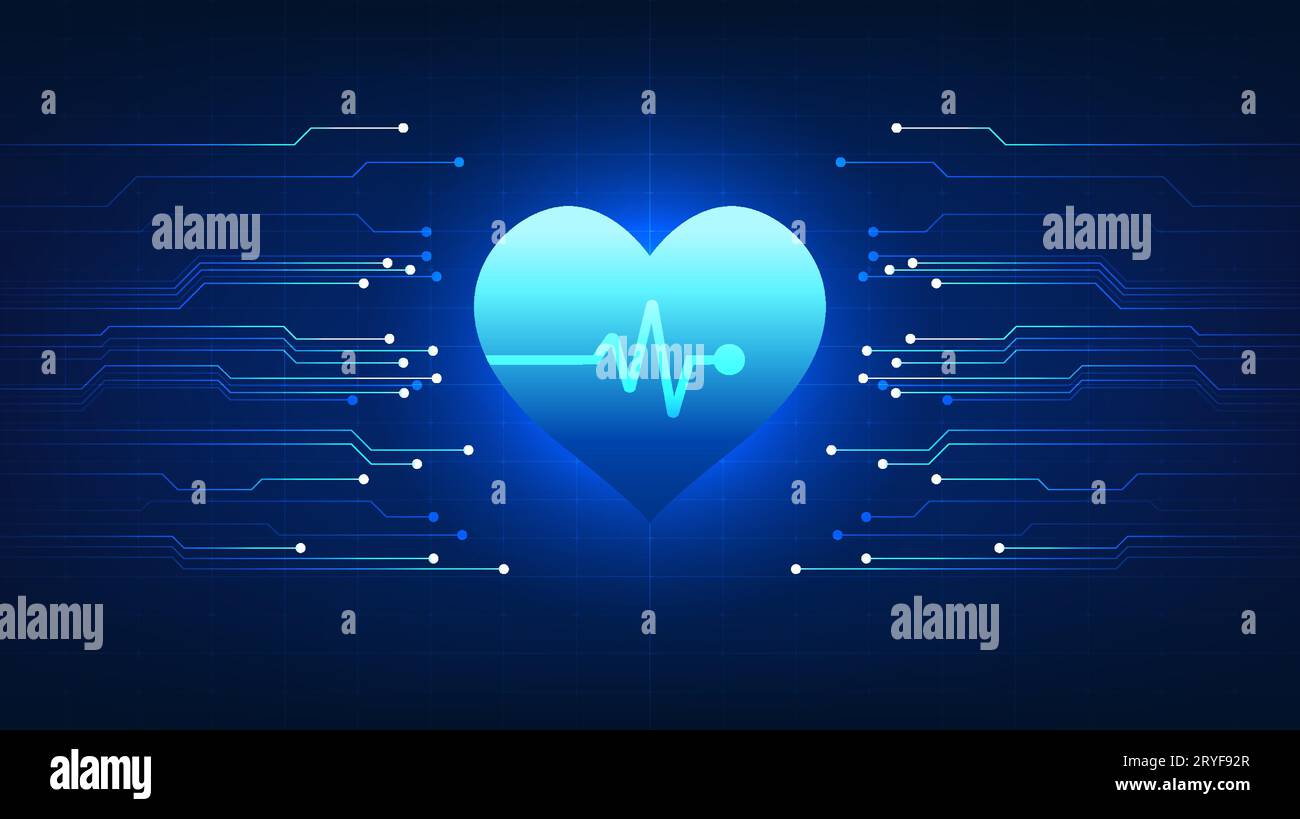 Medical technology The heart is connected to the technology circuit ...