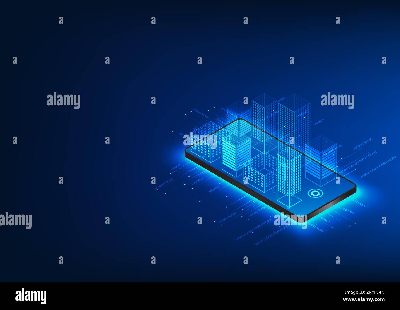 Smartphone technology that displays buildings arranged on a mobile ...