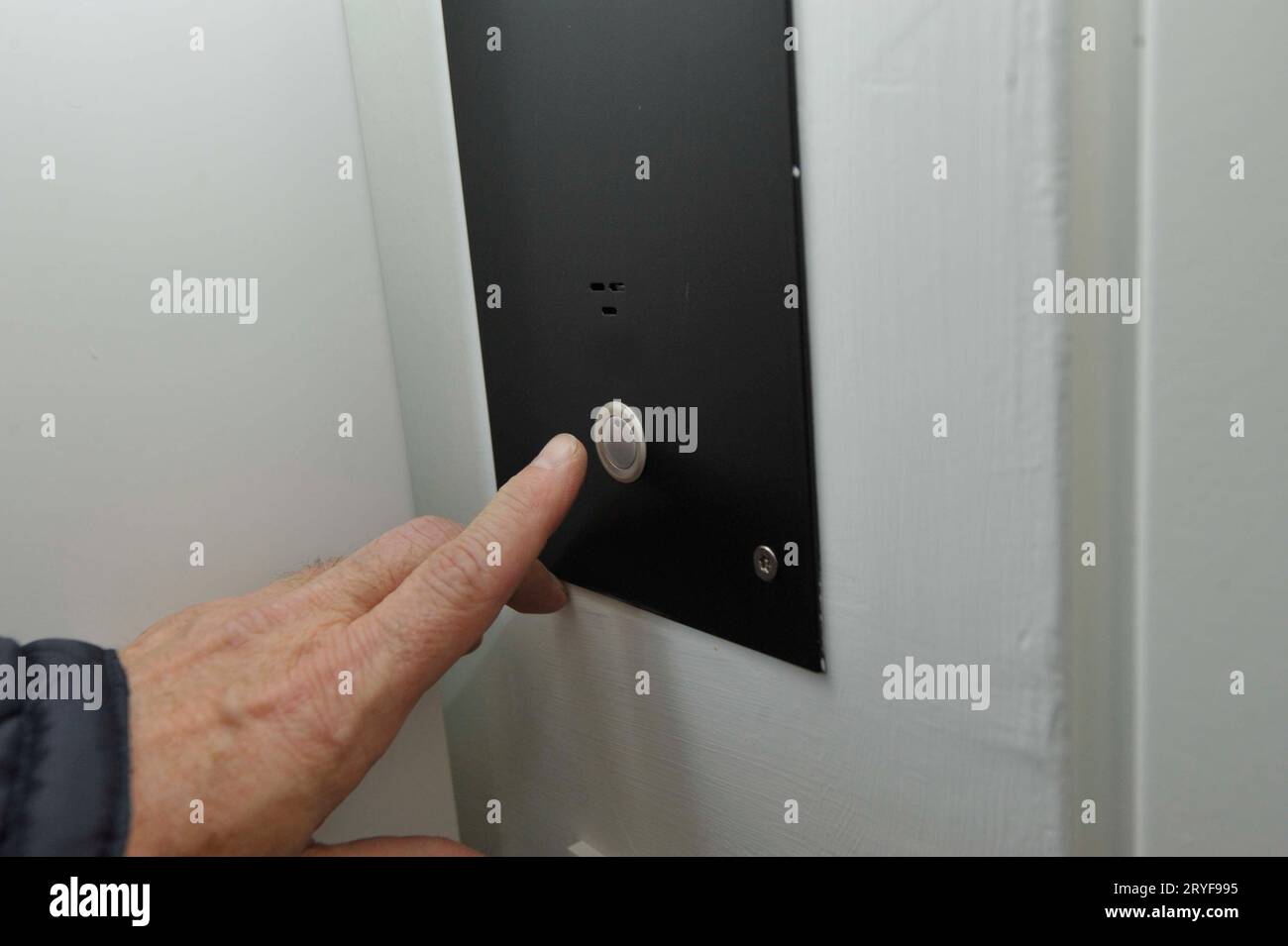 A door bell for ringing Stock Photo - Alamy