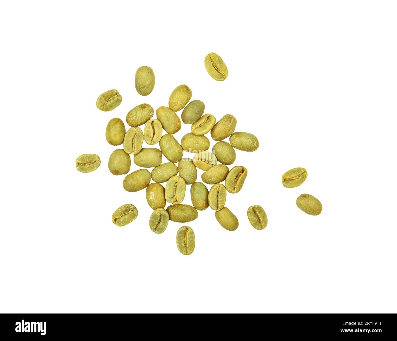 Green coffee beans isolated Stock Photo - Alamy