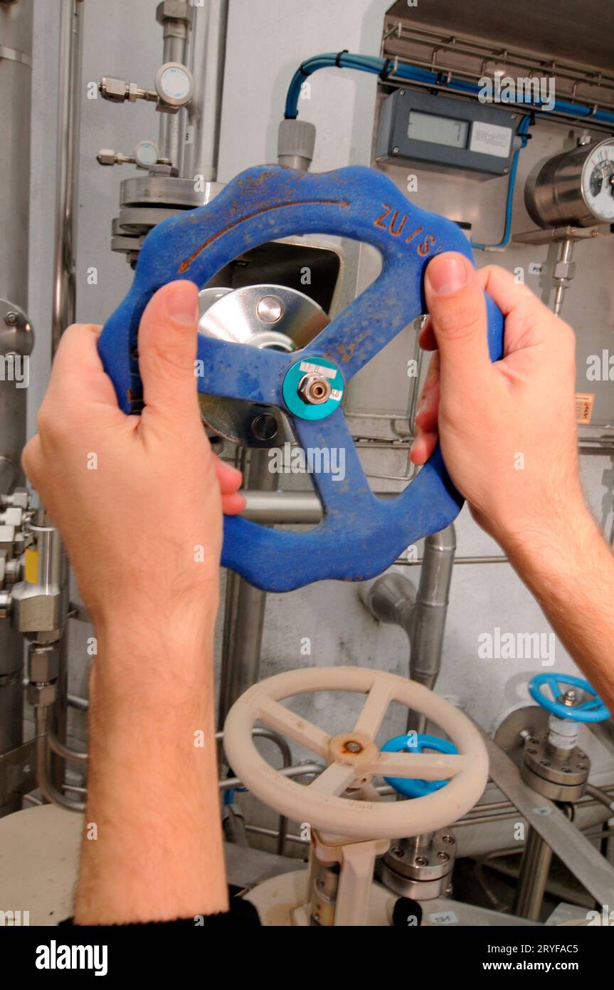 Gas pipeline and a valve Stock Photo - Alamy