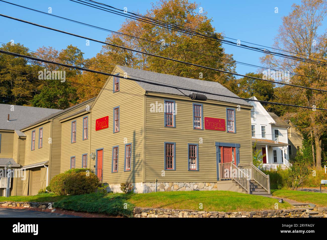 Historic commercial buildings on Boston Post Road at King Philip ...
