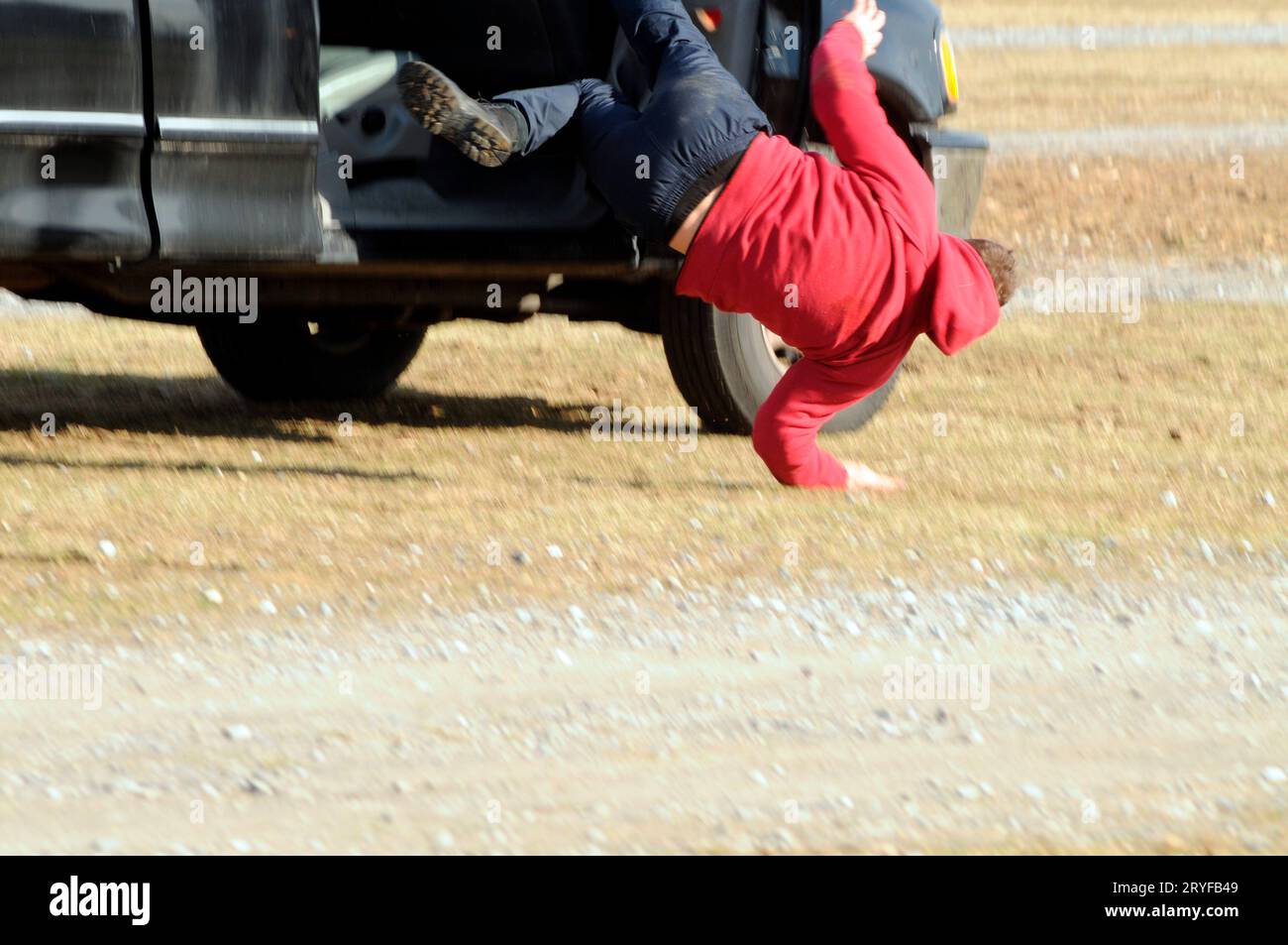 A stuntman performing a stunt Stock Photo - Alamy