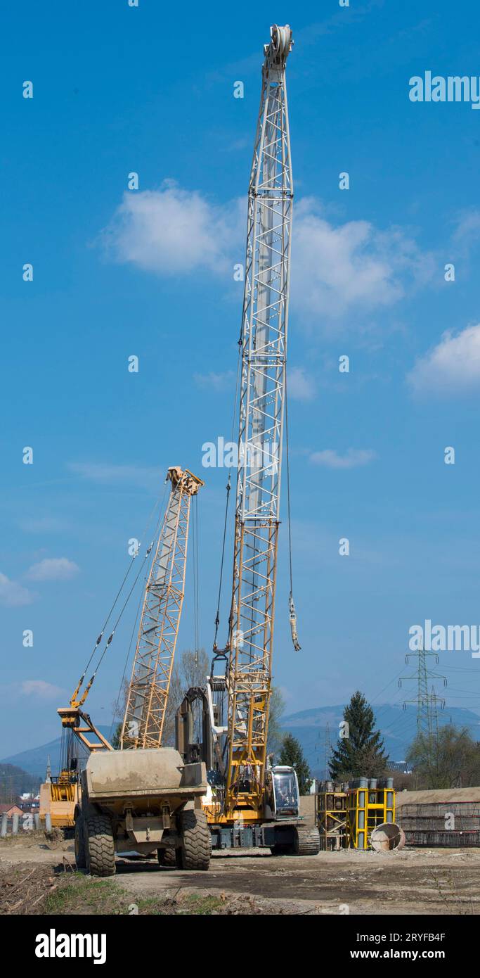 Construction crane in building industry Stock Photo - Alamy