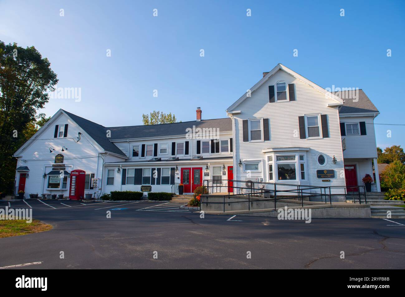 Historic commercial buildings on Boston Post Road at King Philip ...