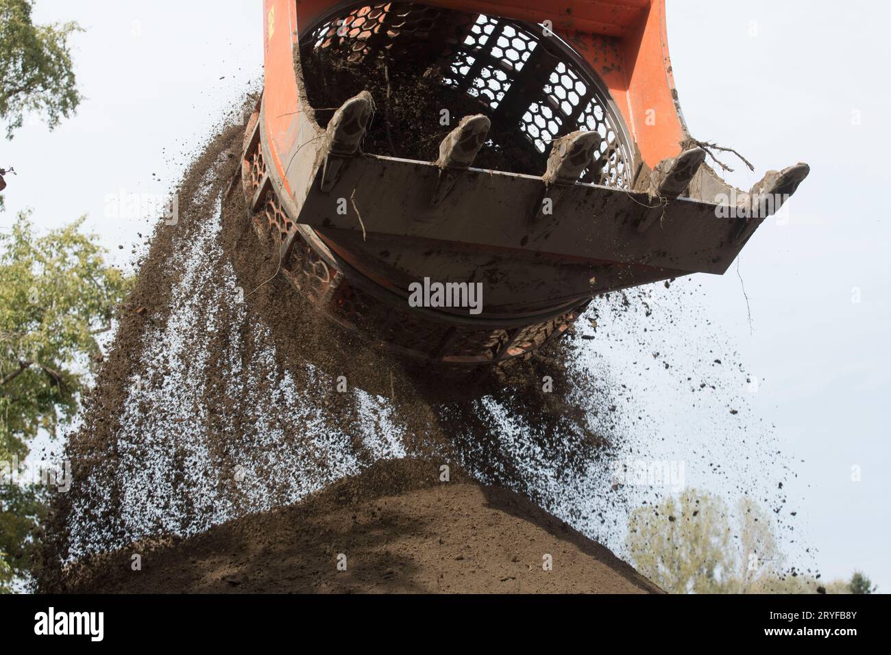Mining of the natural resource sand Stock Photo - Alamy