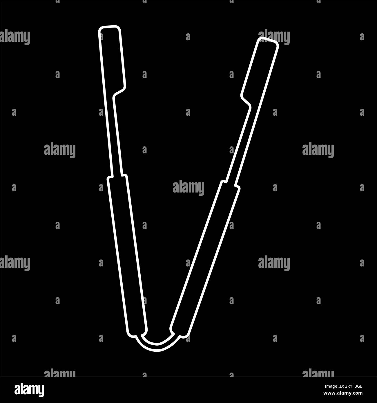 Tongs icon Black and White Stock Photos & Images - Alamy