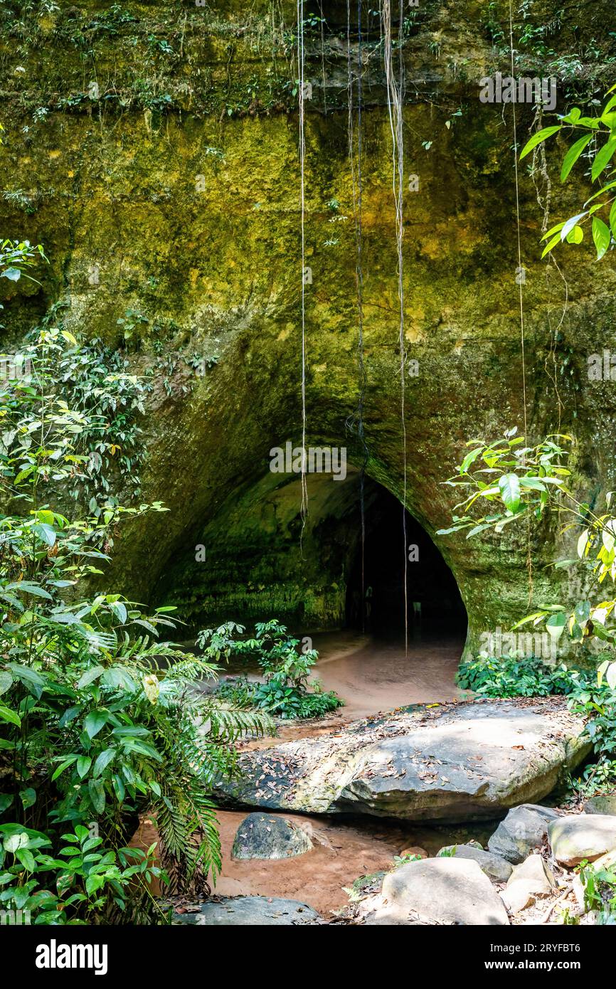 View of Maroaga Cave in jungle at Presidente Figueiredo Brazil Stock ...