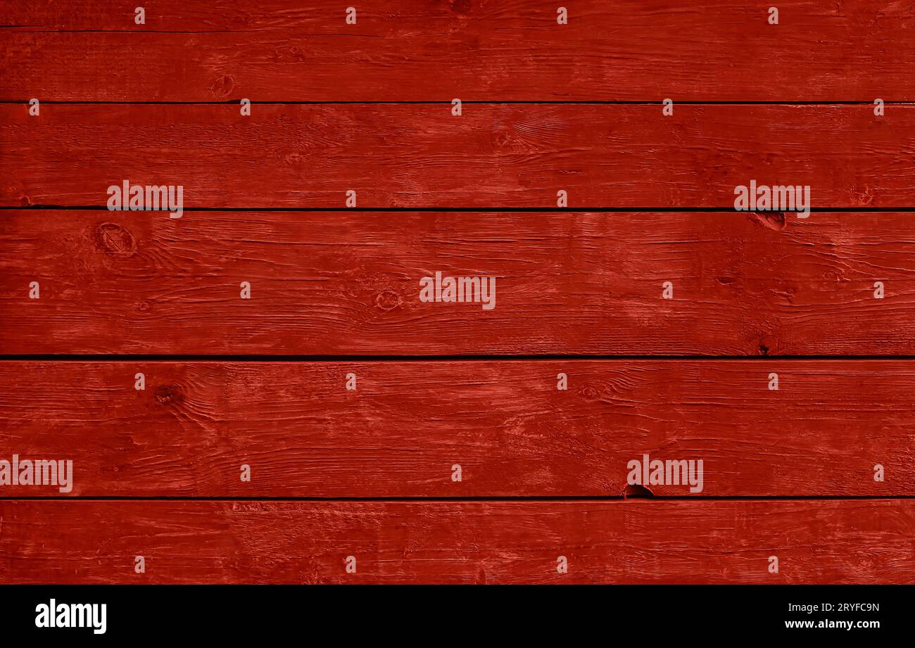 Red painted wooden fence hi-res stock photography and images - Alamy