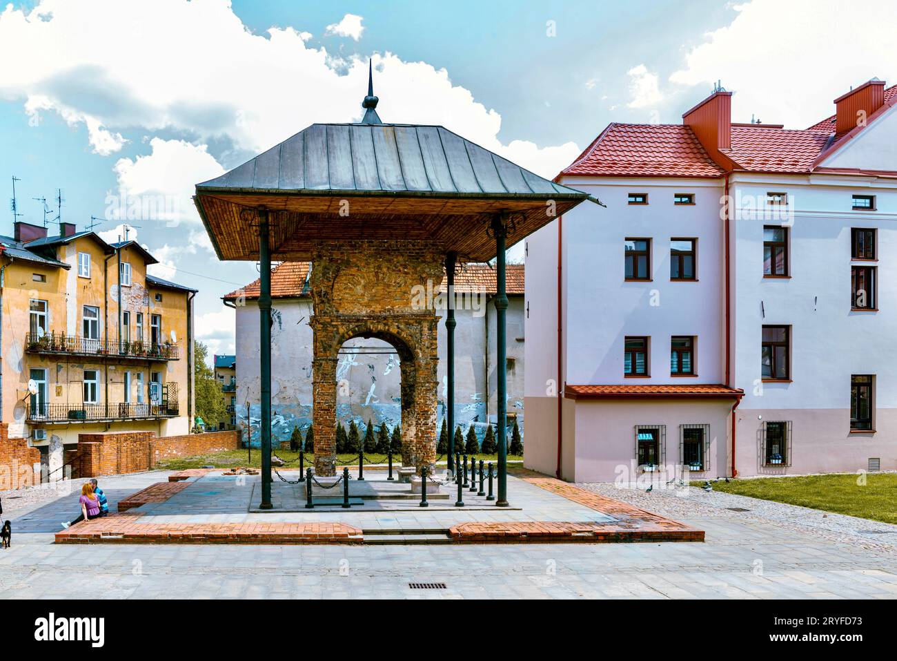Remains of a 17th century synagogue. Jews lived in this area, but it ...