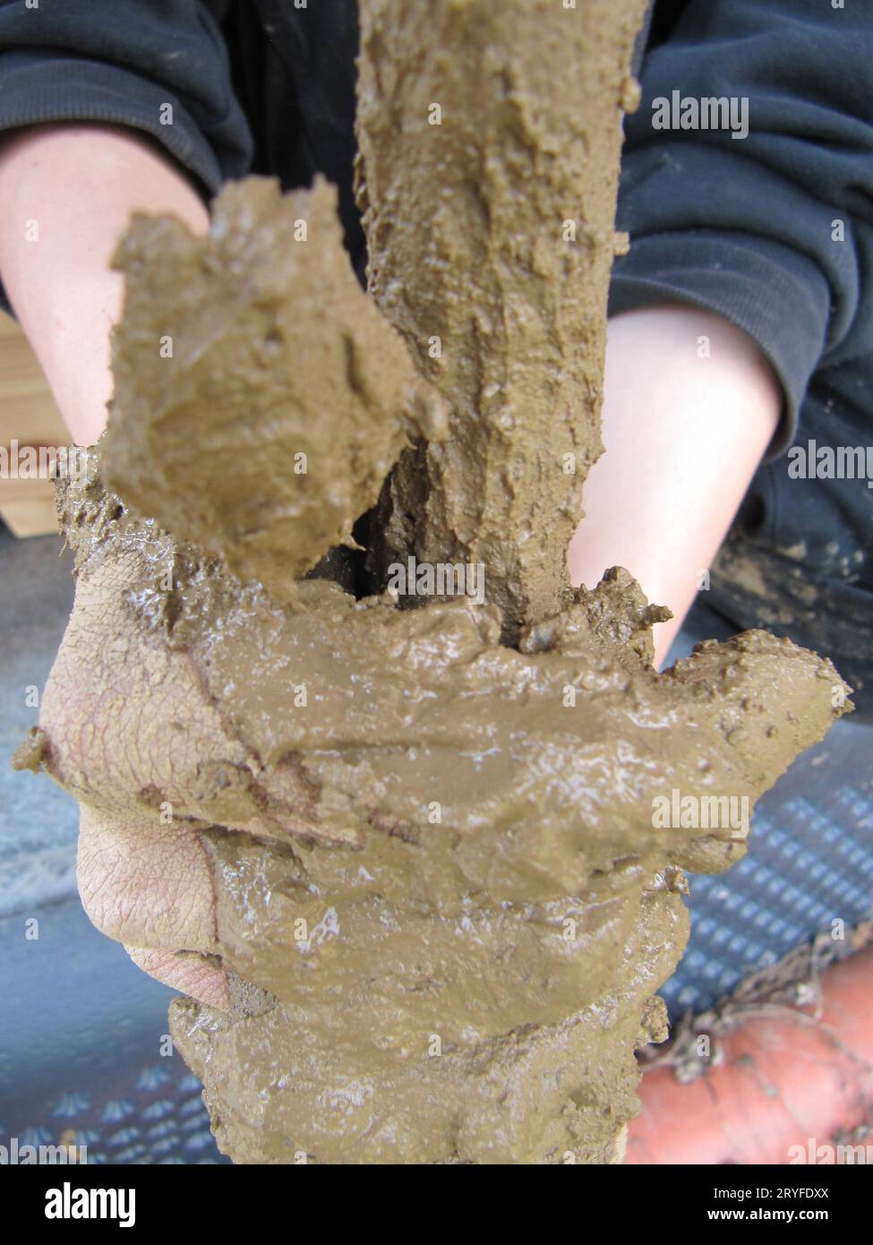 Loam rendering as building material Stock Photo - Alamy