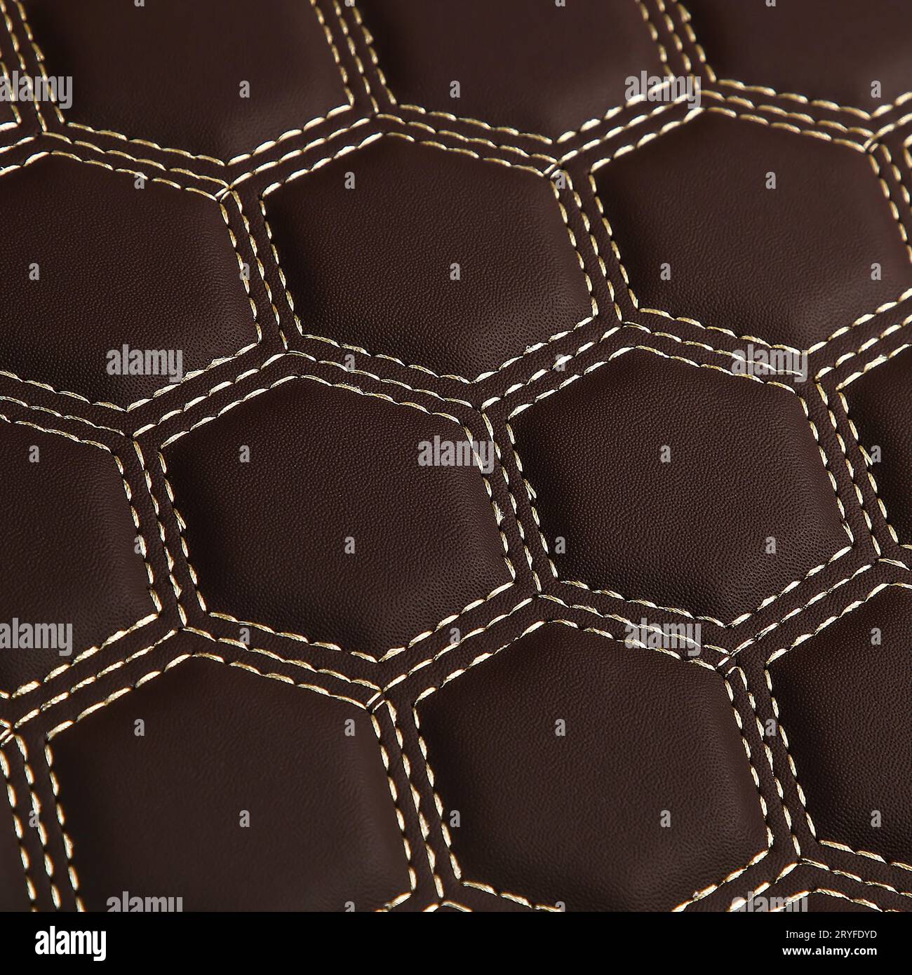 Leather background with sewing stitch Stock Photo - Alamy