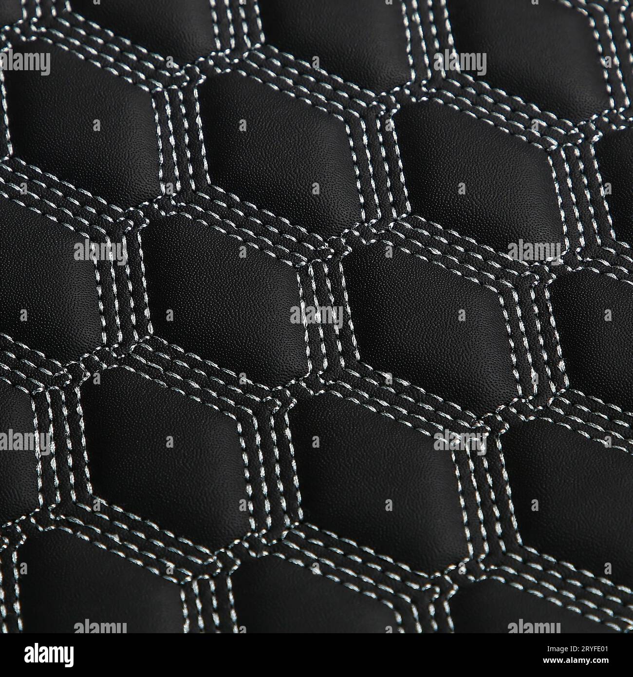 Leather background with sewing stitch Stock Photo - Alamy