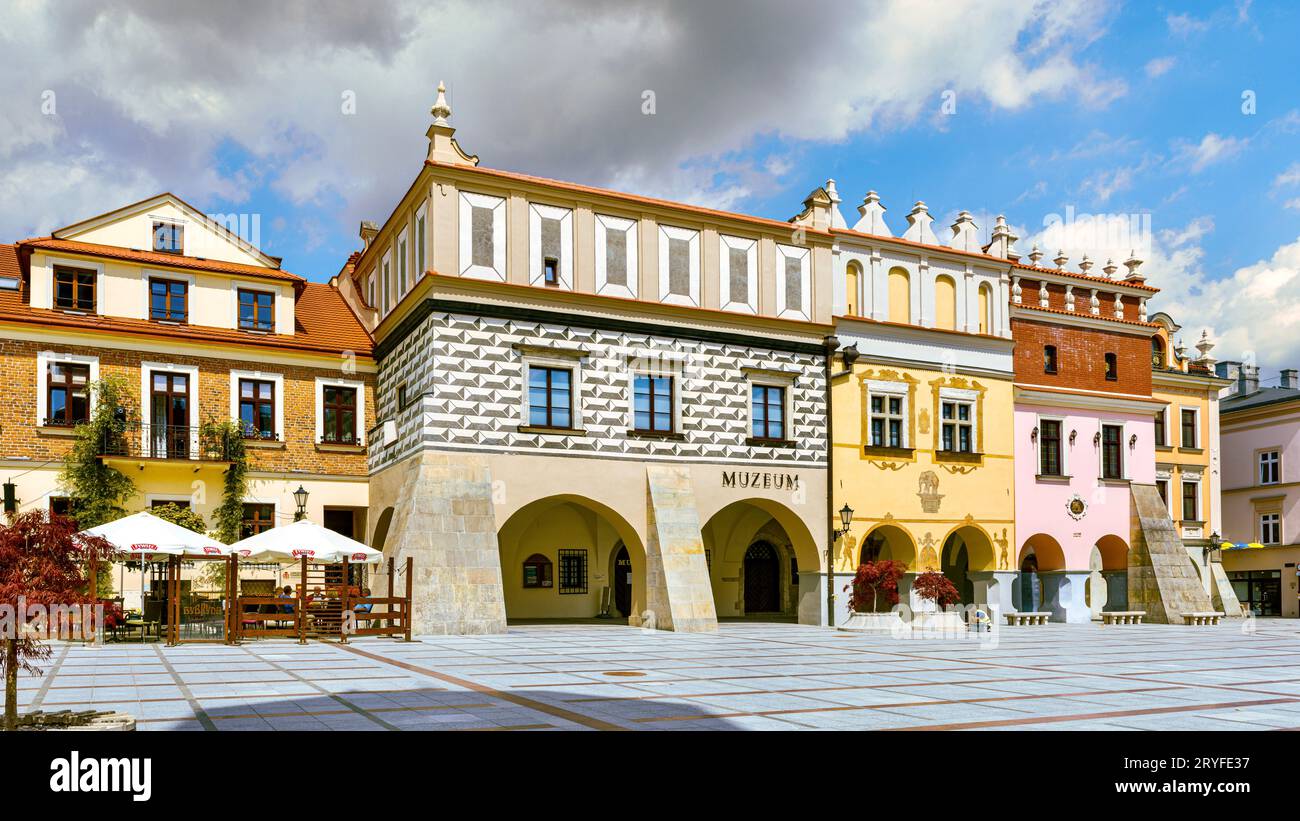 A fragment of the market square in the Old Town, where you can see ...