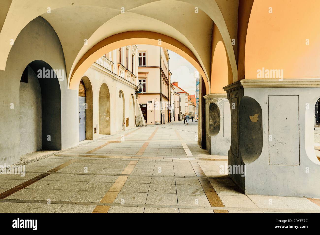 A fragment of the market square in the Old Town, where you can see ...