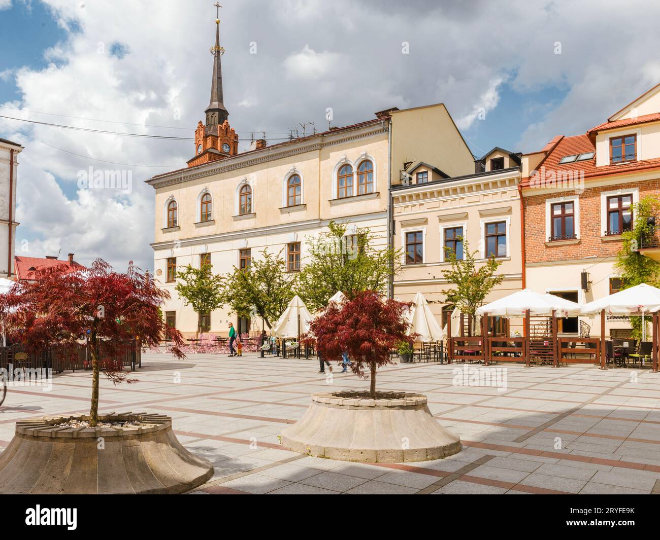 A fragment of the market square in the Old Town, where you can see ...
