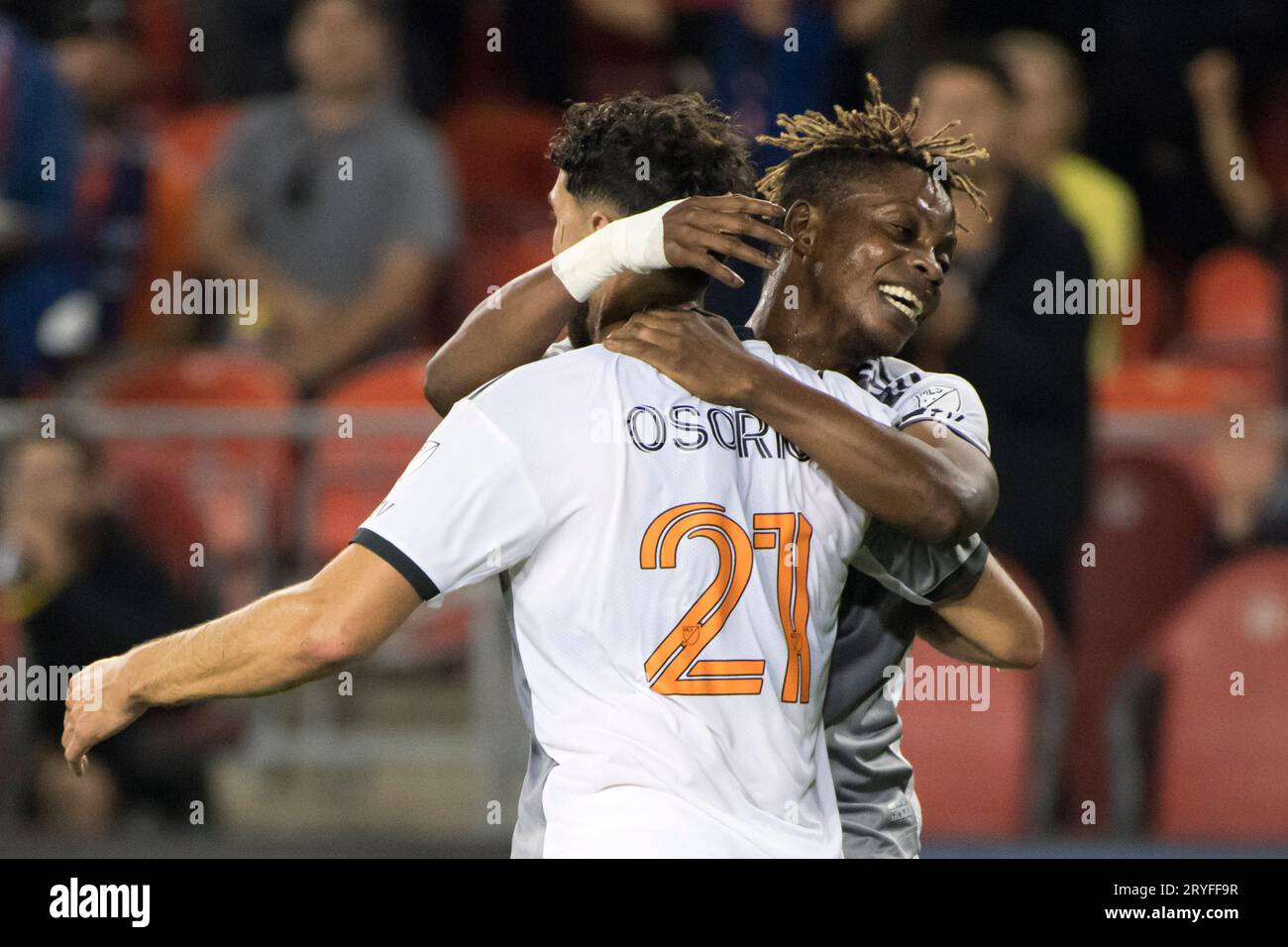 Toronto, Ontario, Canada. 30th Sep, 2023. Jonathan Osorio #21 (L) and ...