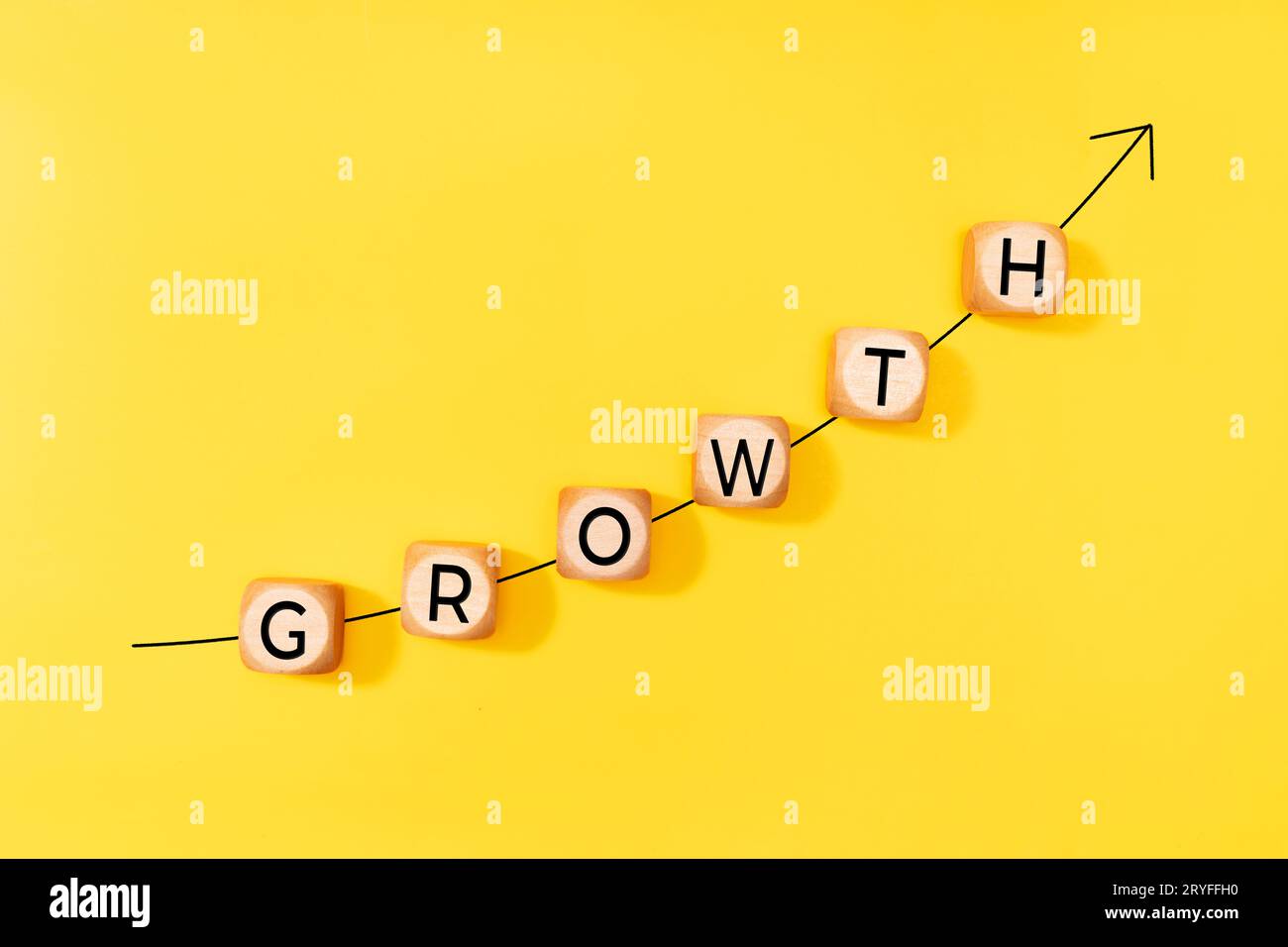 Yellow growth arrow hi-res stock photography and images - Alamy