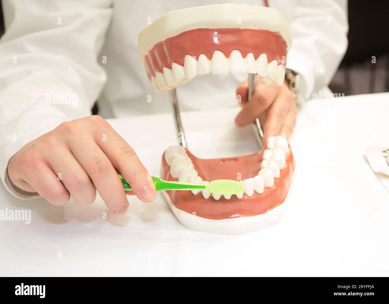 Dentist toothbrush denture patient hi-res stock photography and images ...