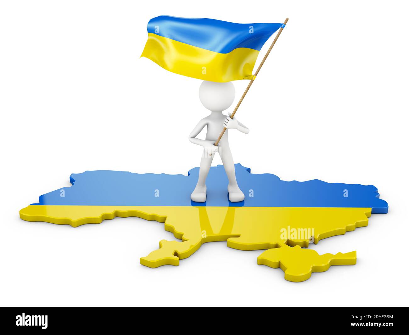 Ukraine flag national 3d hi-res stock photography and images - Alamy