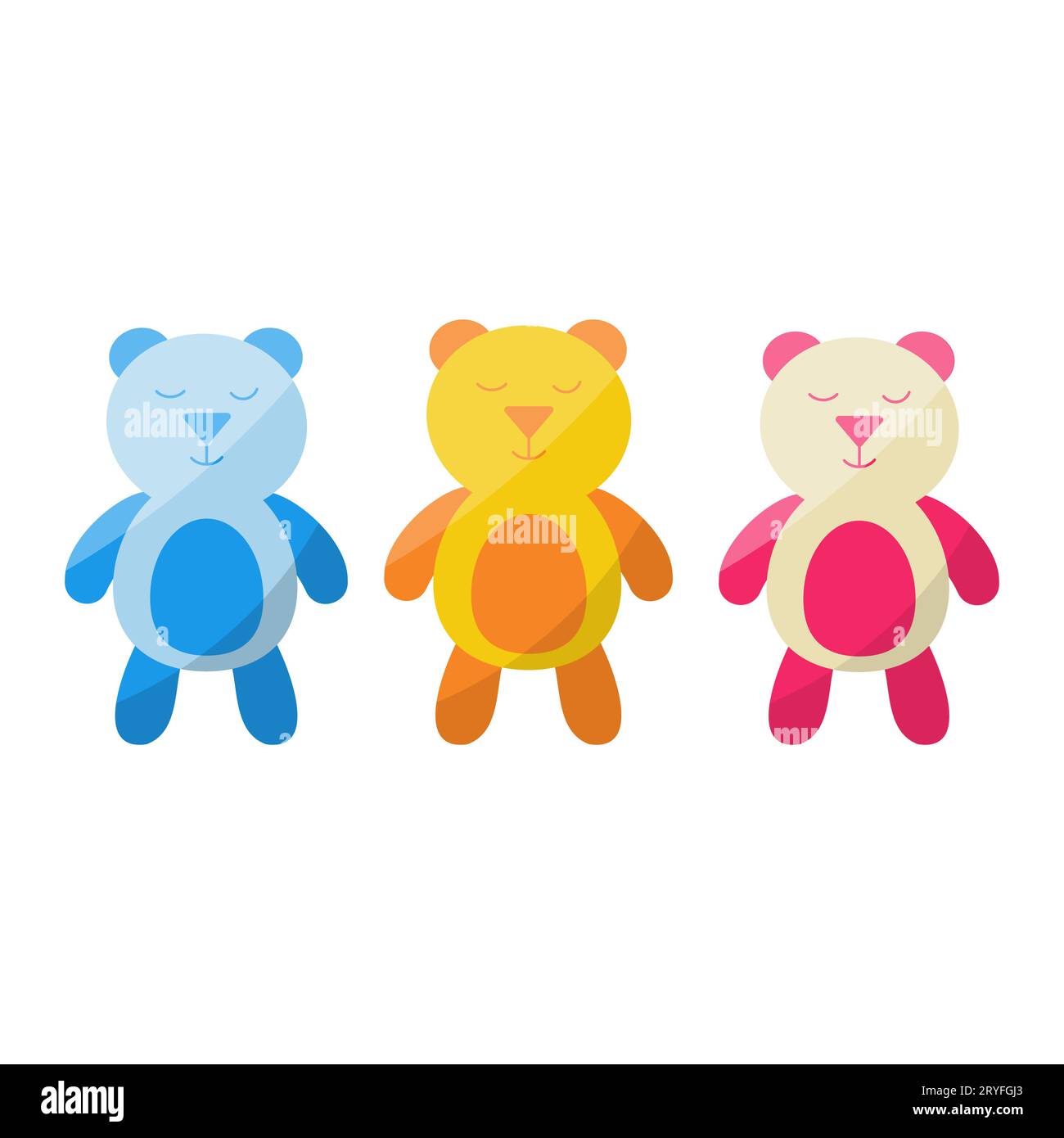 Pink teddy bear blue teddy bear Stock Vector Images - Alamy
