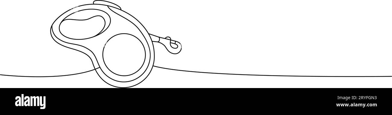 Tape measure leash, retractable leash one line continuous drawing ...