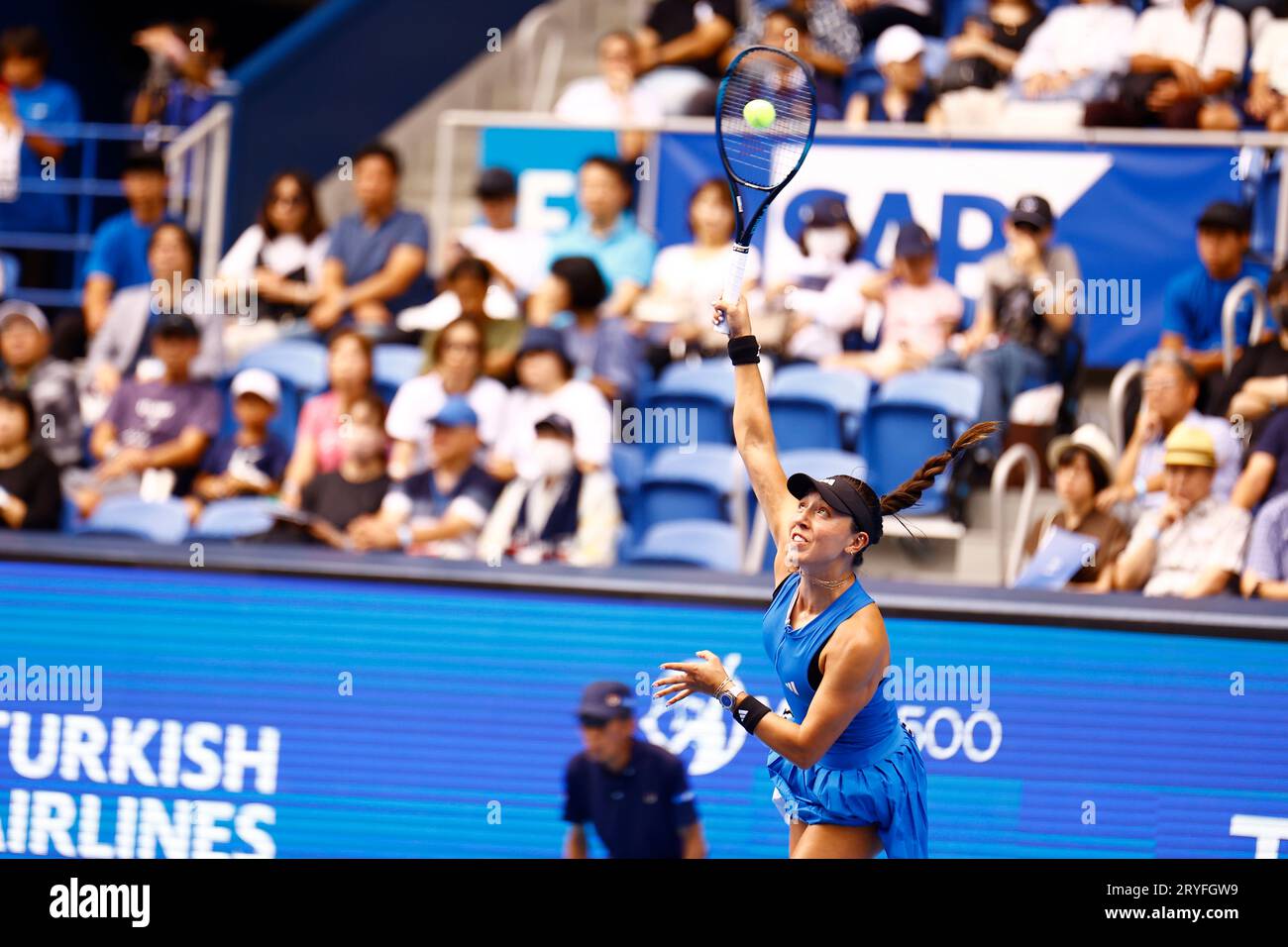 Tokyo, Japan. 1st Oct, 2023. Jessica PEGULA (USA) serves against ...