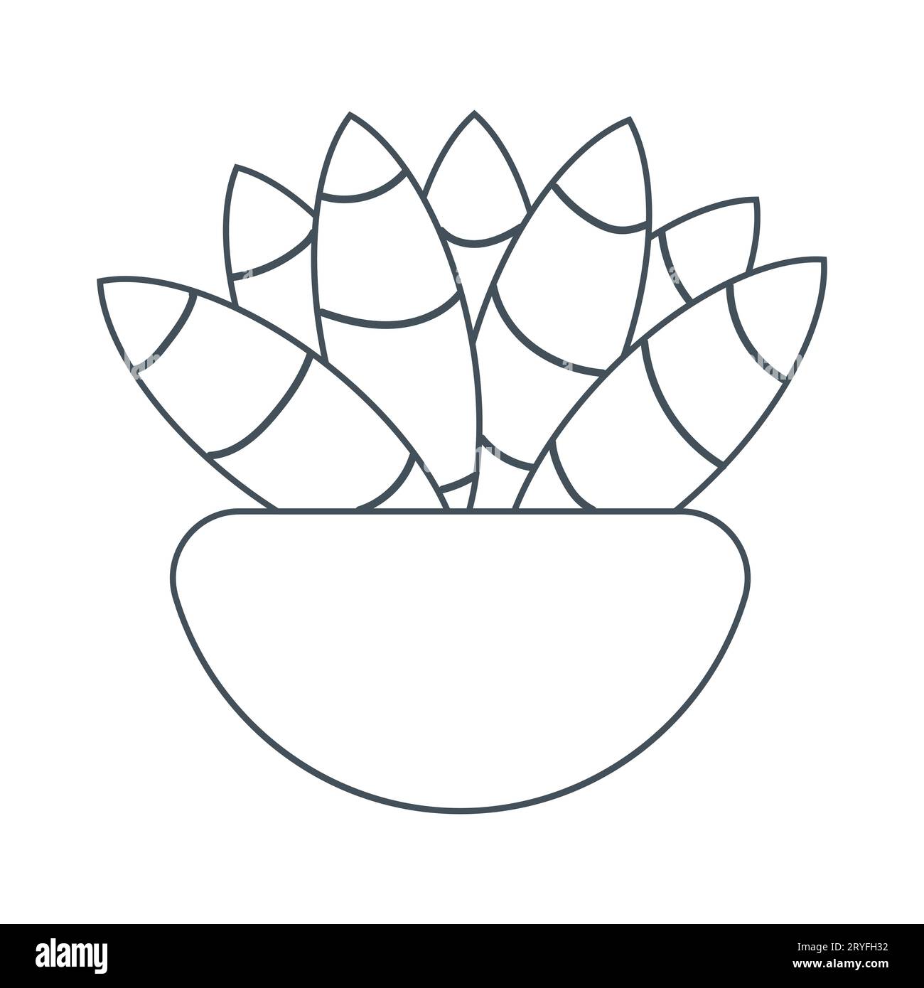cactus needle pot line doodle icon element Stock Vector Image & Art - Alamy