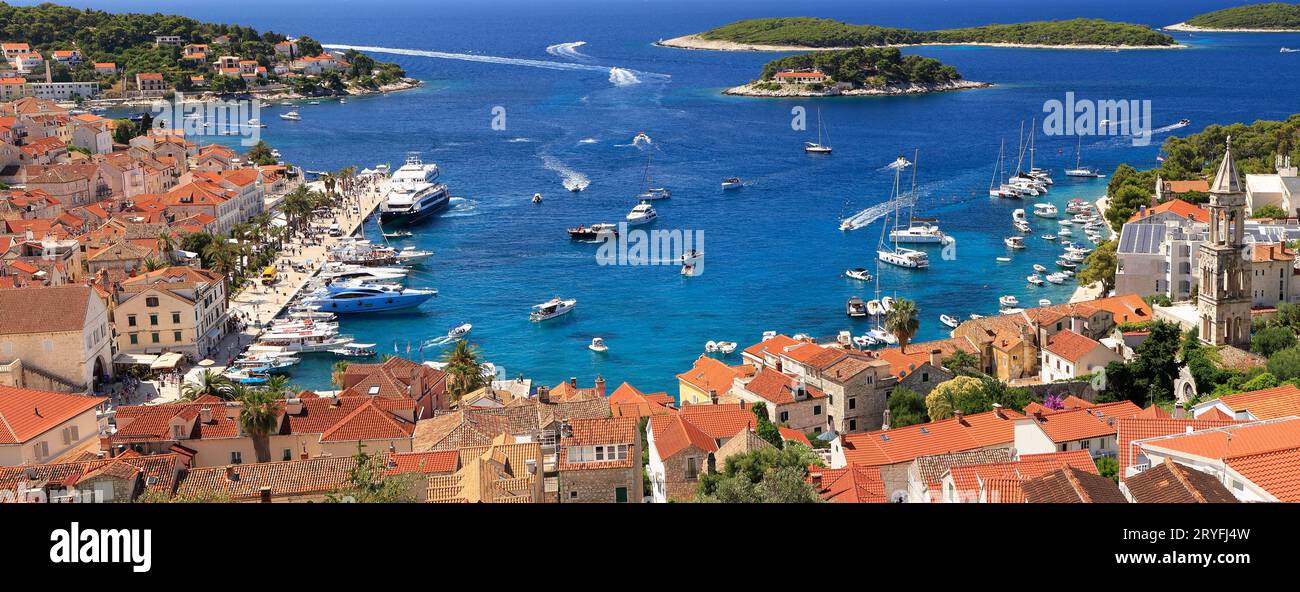 Harbor hvar island croatia hi-res stock photography and images - Alamy