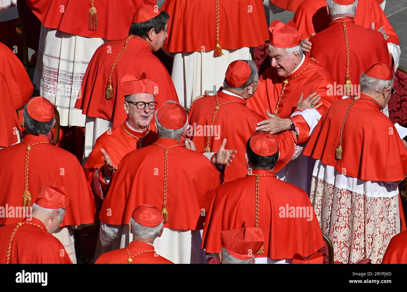 New cardinal Claudio Gugerotti (Italy) (Left) during a Consistory ...