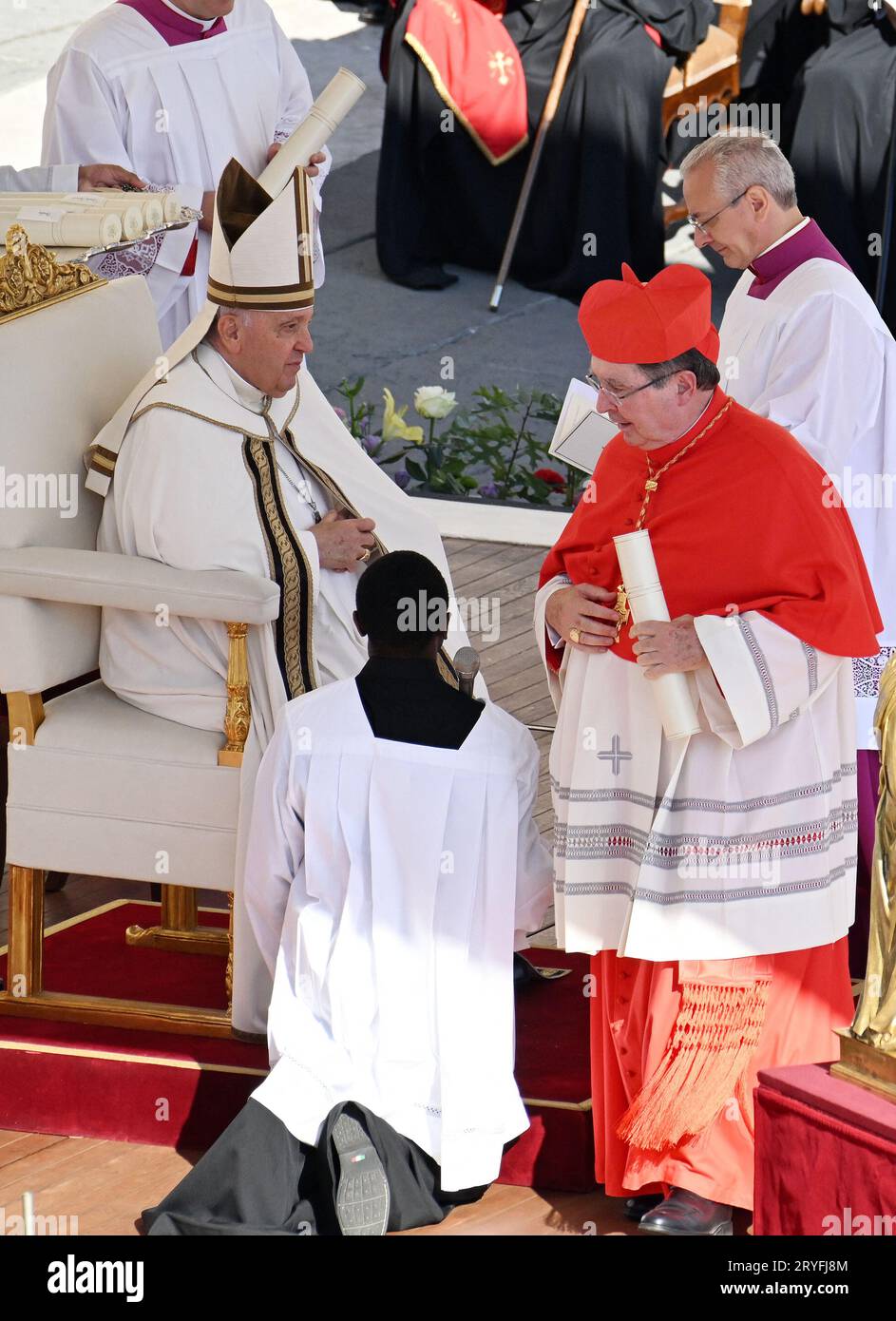 Pope Francis appoints new Cardinal Christophe Pierre (France) during a ...
