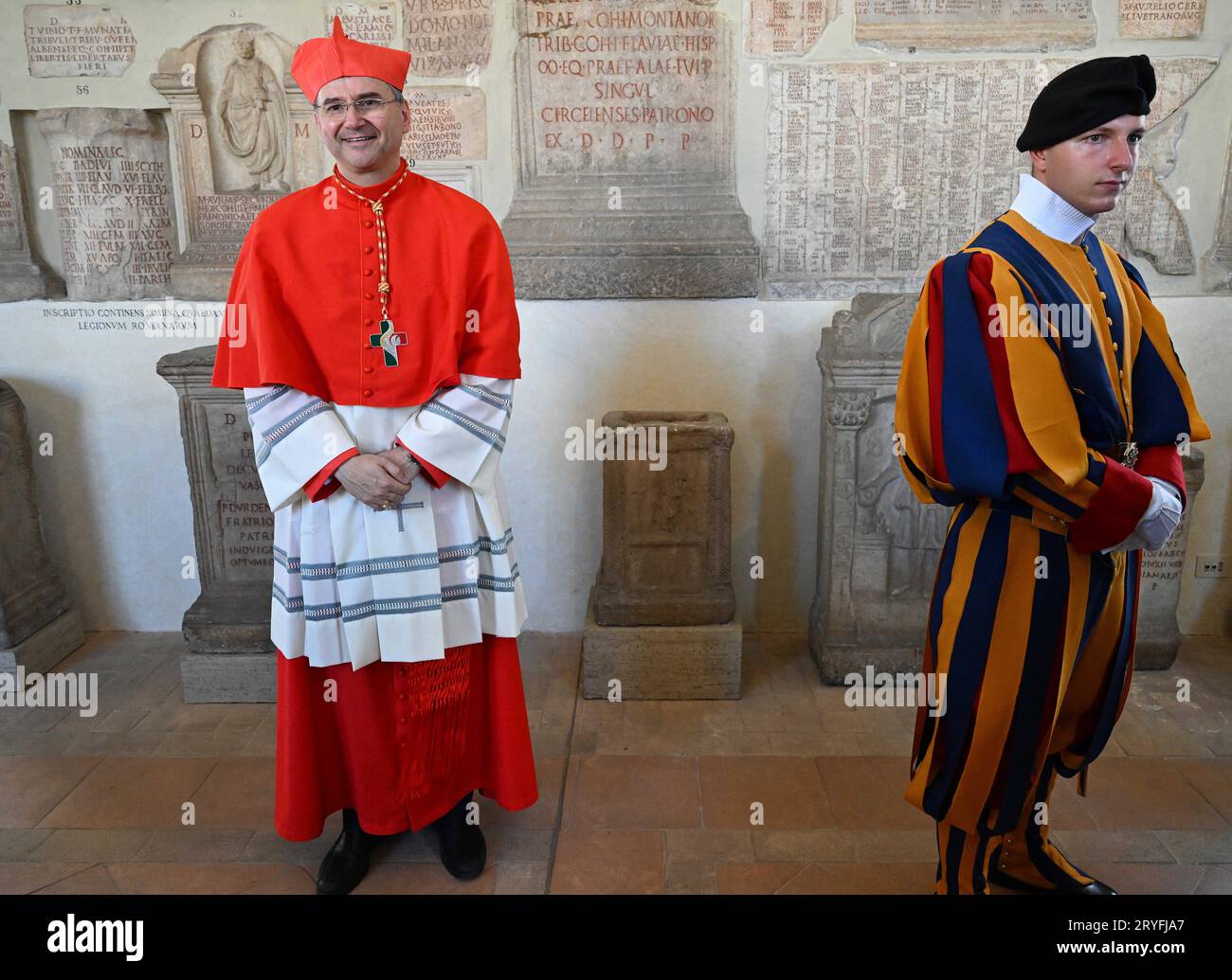 New cardinal Americo Manuel Alves Aguiar (Portugal) poses as he meets ...