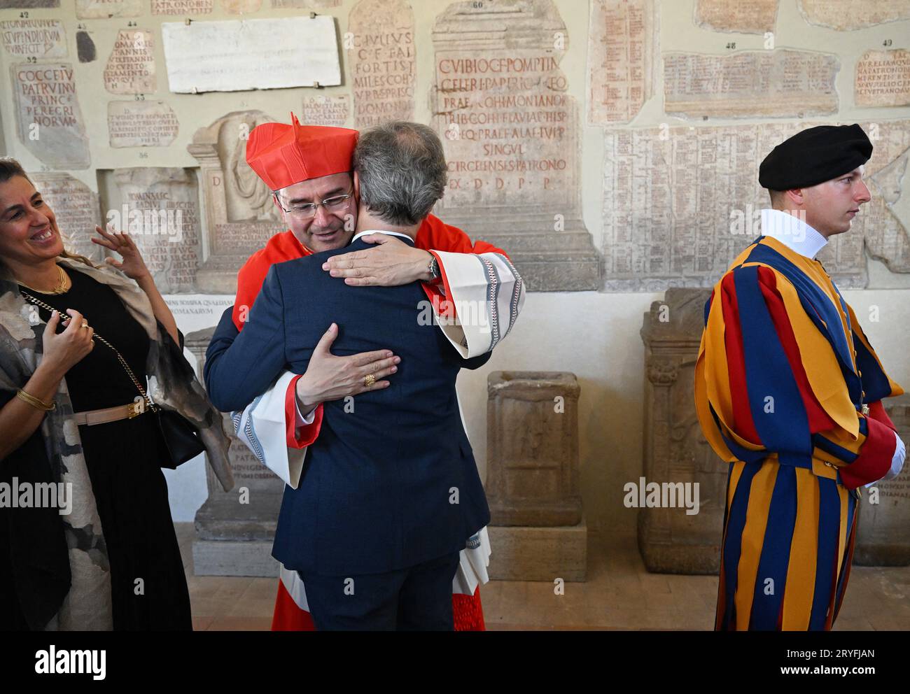 New cardinal Americo Manuel Alves Aguiar (Portugal) poses as he meets ...