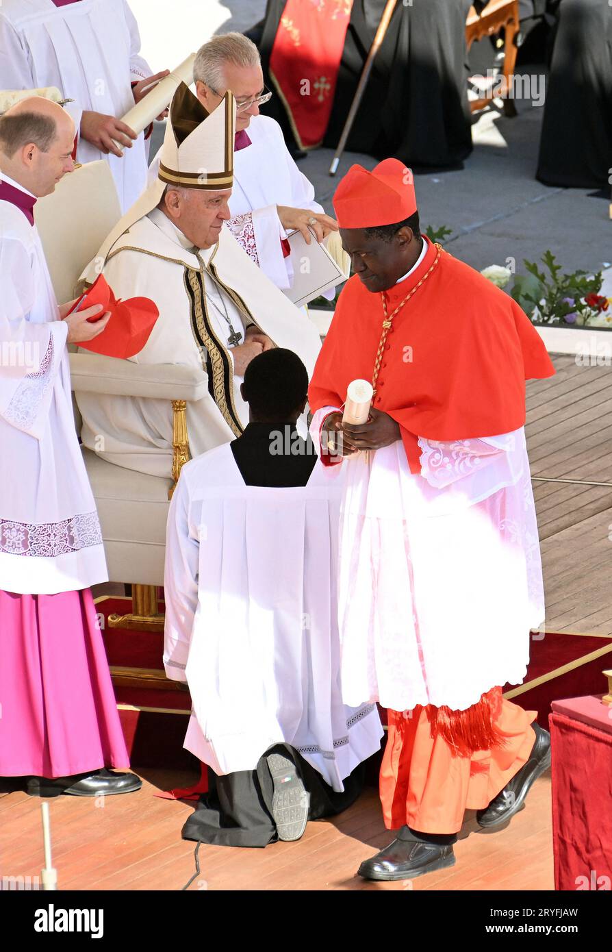 Pope Francis appoints new Cardinal Protase Rugambwa (Tanzania) during a ...