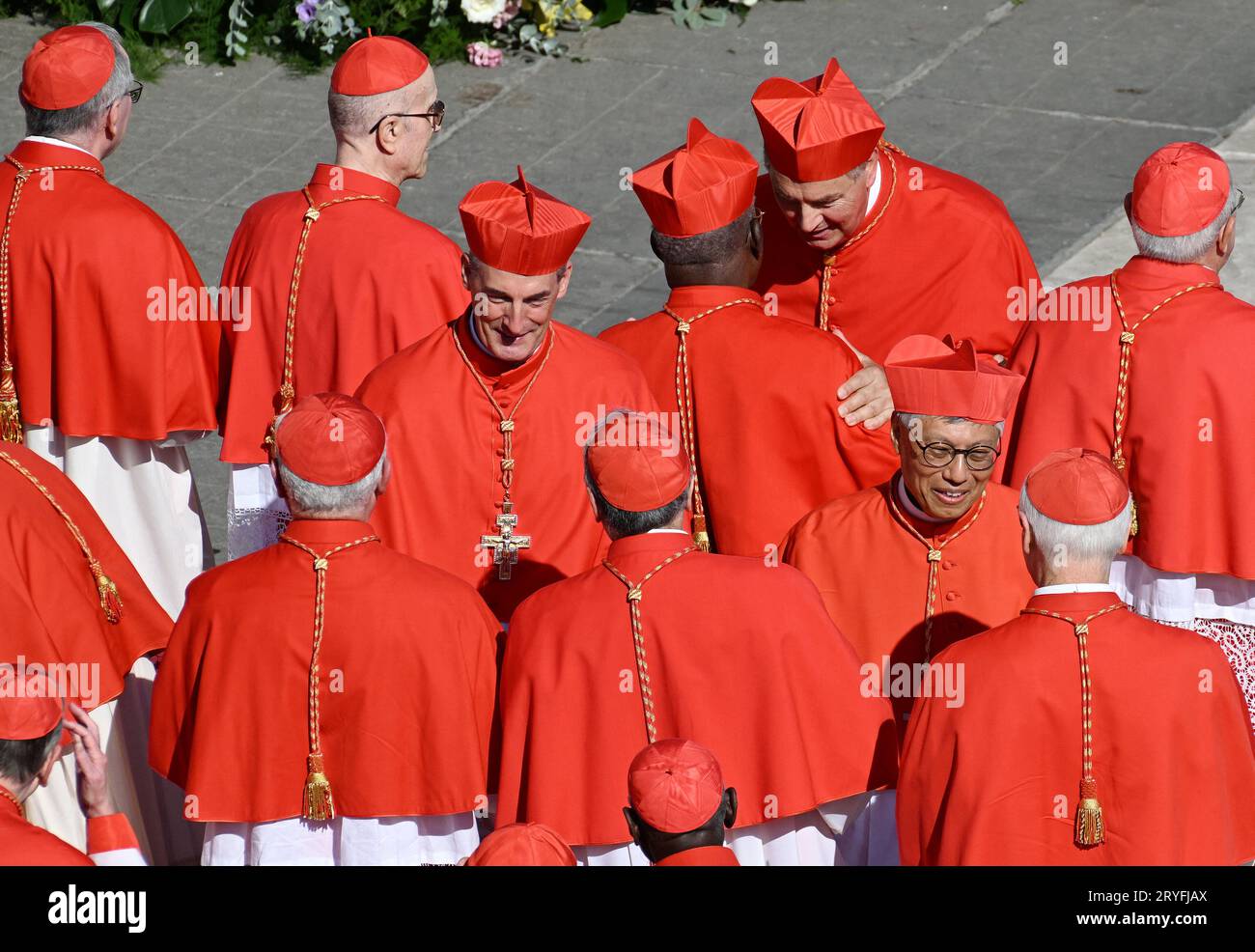 New cardinal Francois-Xavier Bustillo (France) and Stephen Chow Say-Yan ...