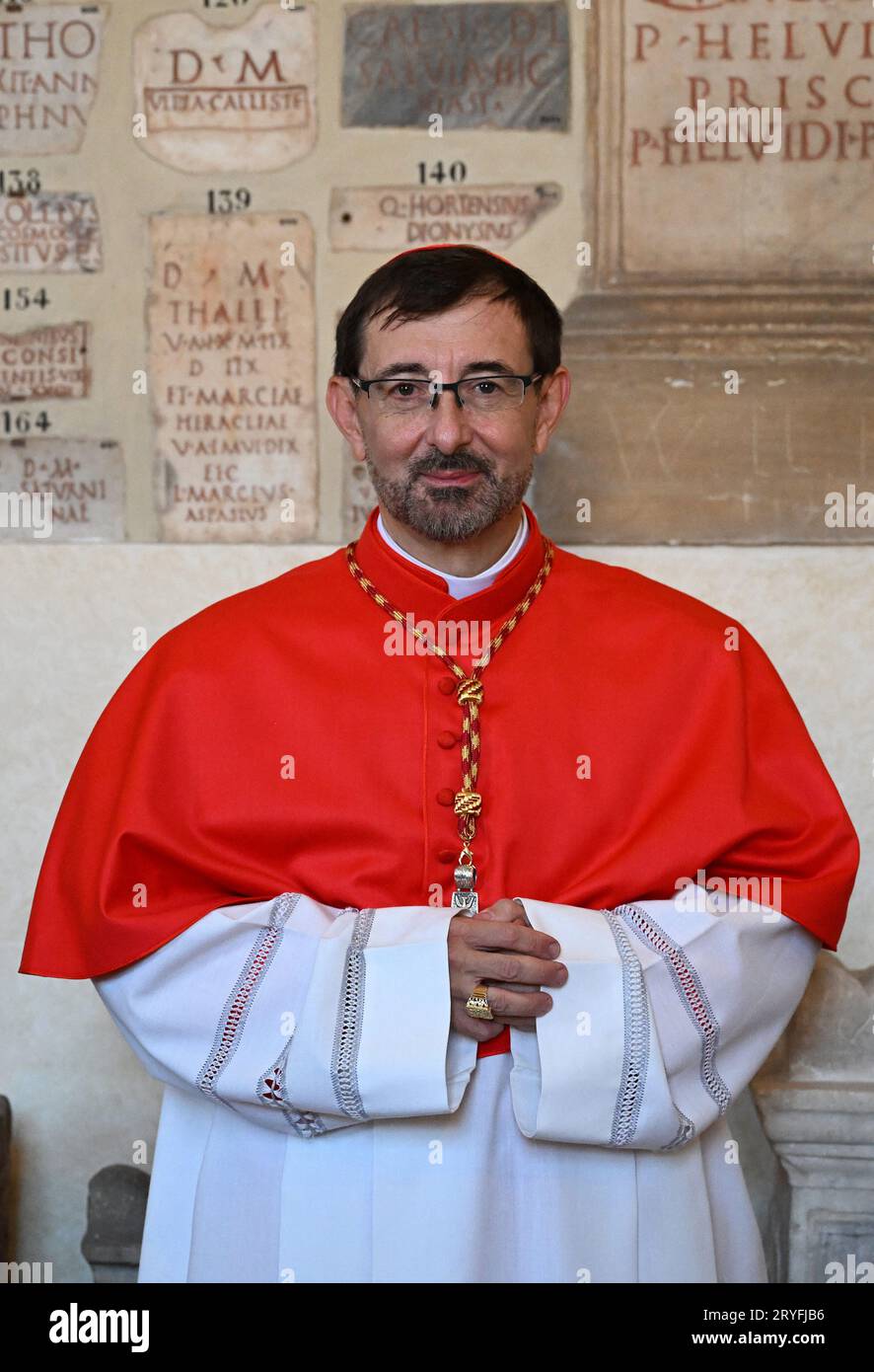 New cardinal Jose Cobo Cano (Spain) poses as he meets with relatives ...