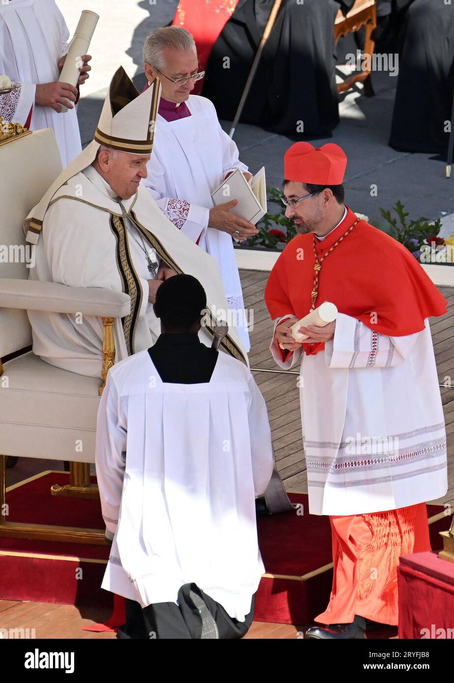 Pope Francis appoints new Cardinal Jose Cobo Cano (Spain) during a ...