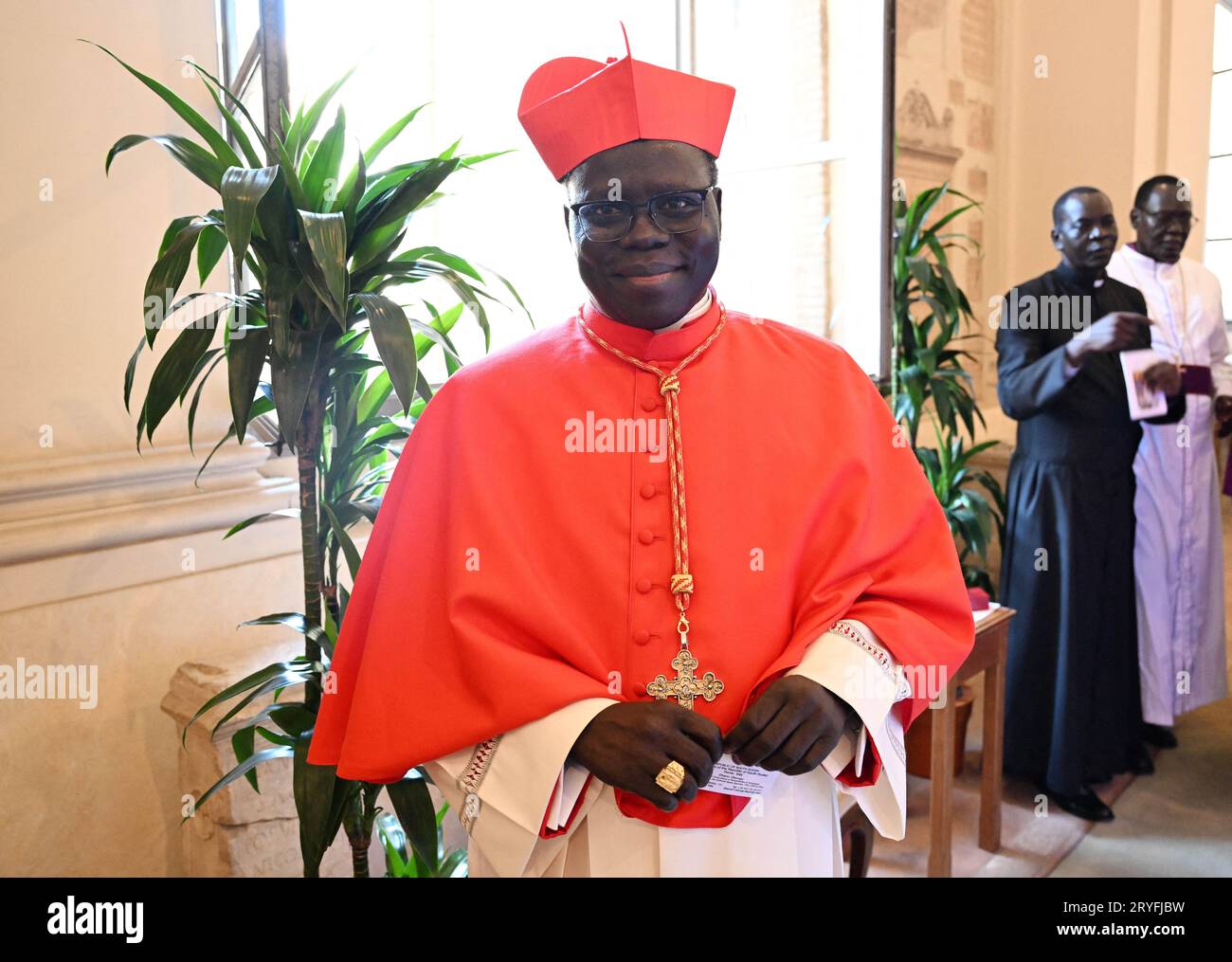 New cardinal Stephen Ameyu Martin Mulla (South Soudan) poses as he ...