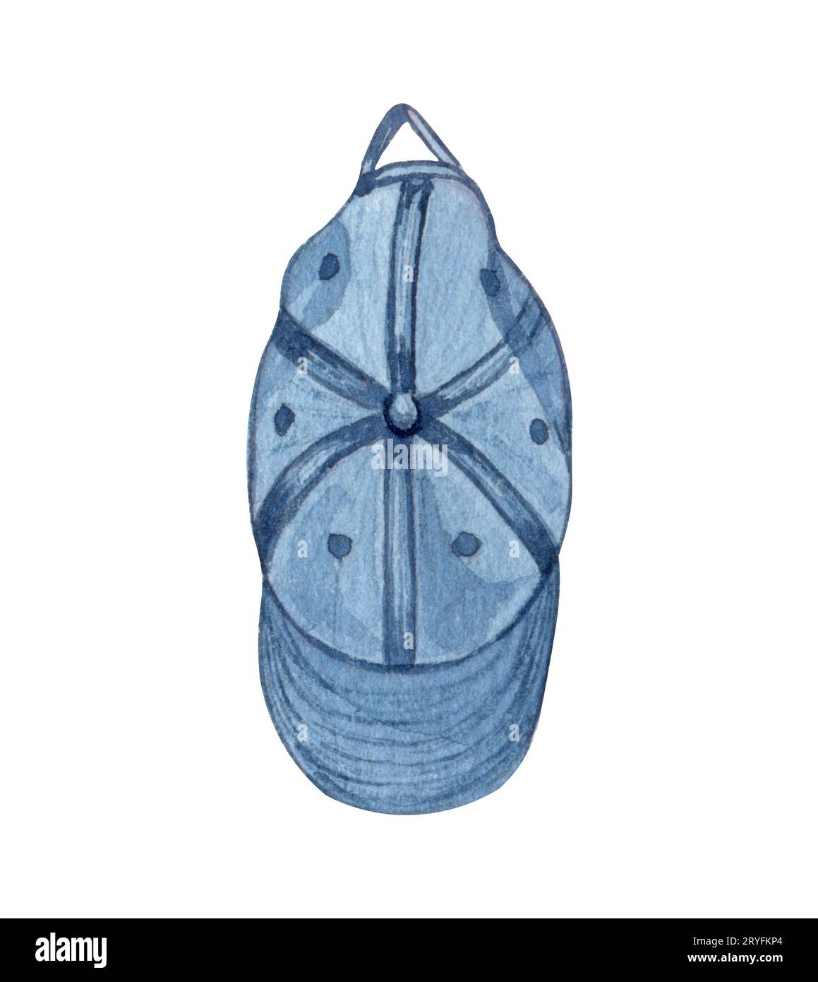 Colorful fashion cap isolated on white background. Watercolor ...