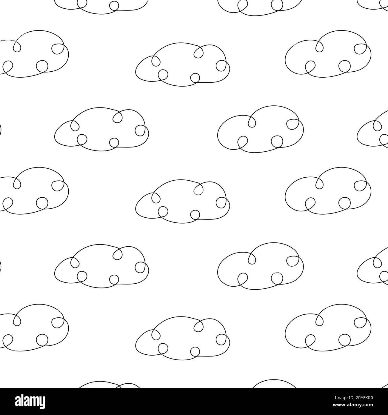 Clouds coloring page drawing for kids hi-res stock photography and ...