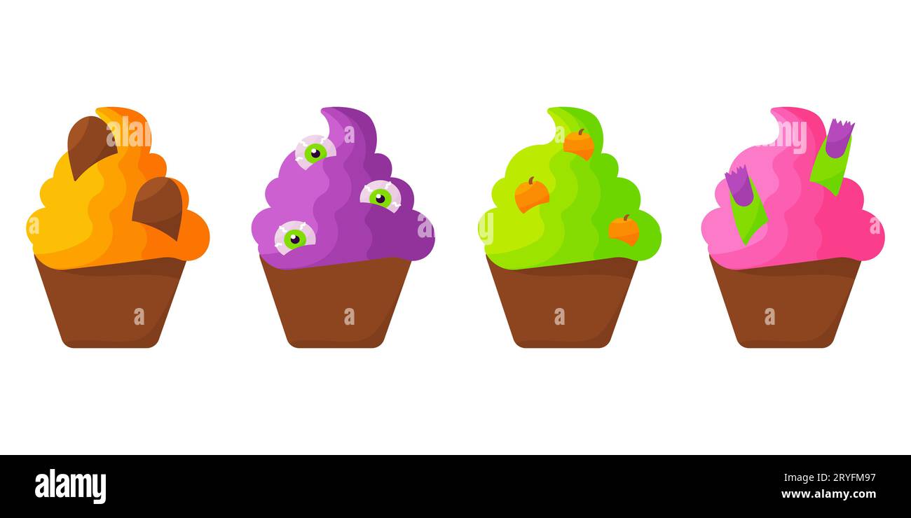 Halloween cupcakes Stock Vector Images - Alamy
