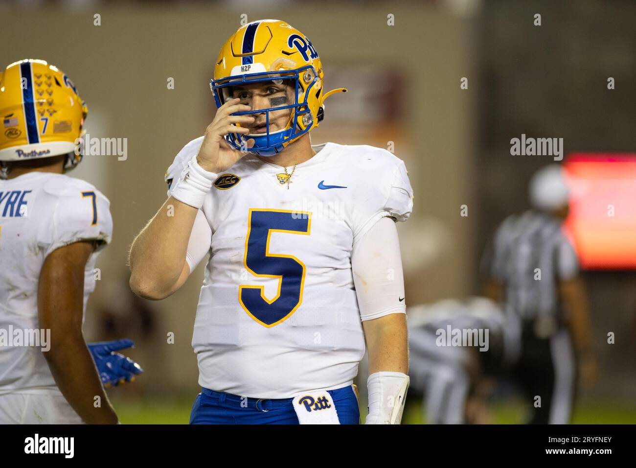 Lane Stadium Blacksburg, VA, USA. 30th Sep, 2023. Pittsburgh Panthers ...