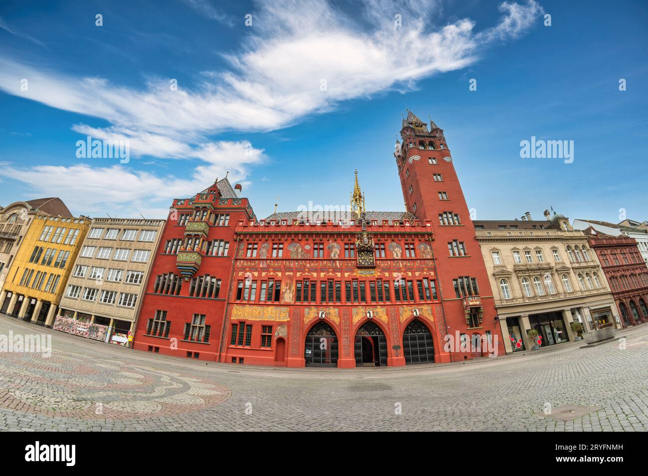 Basel Switzerland, city skyline at Basel Town Hall Stock Photo - Alamy