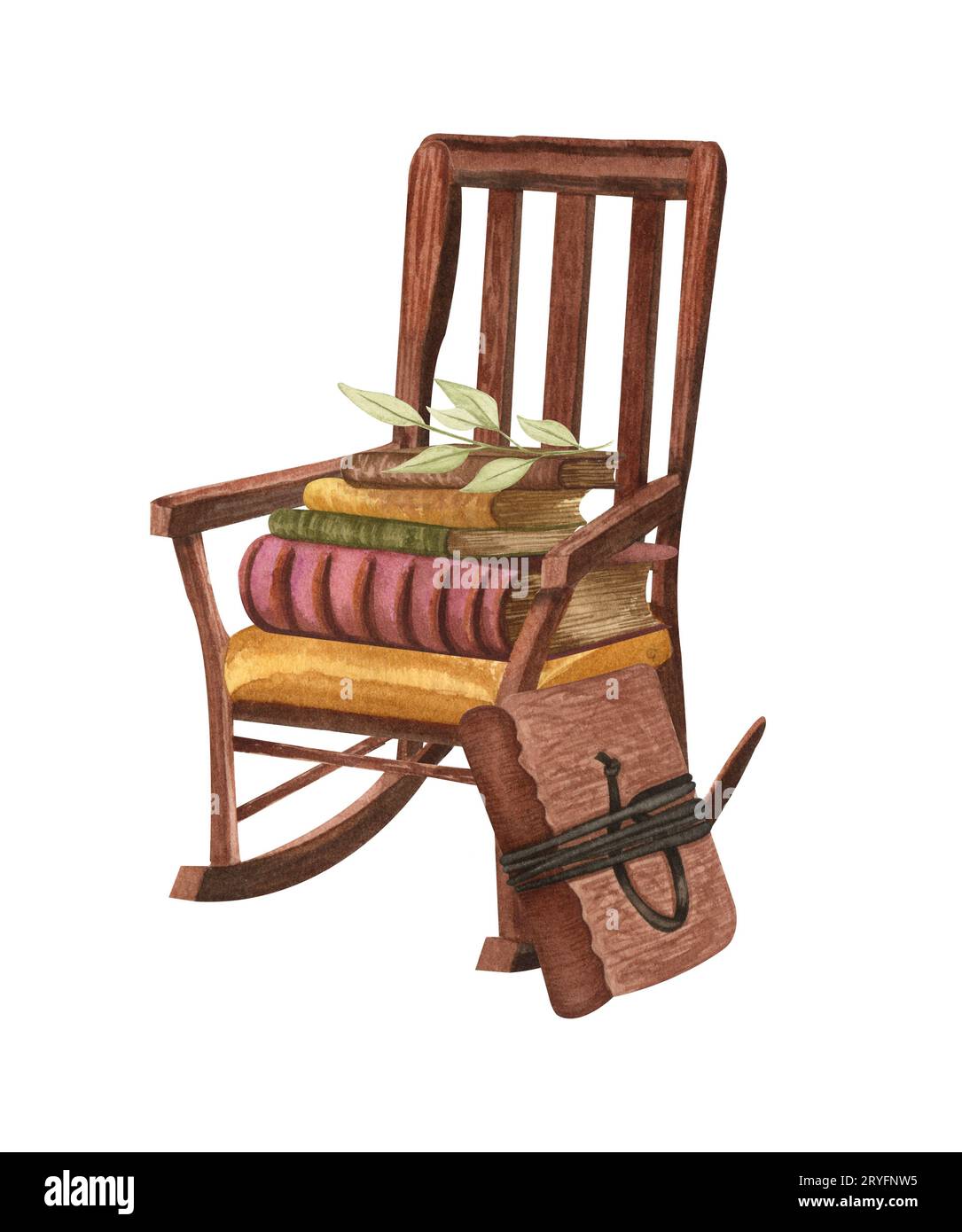 Vintage illustration isolated on white. Hand Drawn watercolor ...