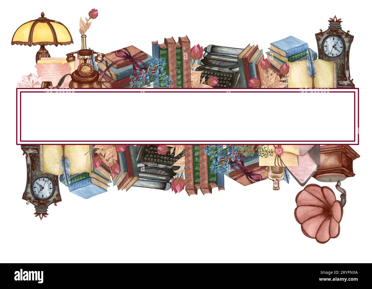 Bookshelves illustration Cut Out Stock Images & Pictures - Alamy