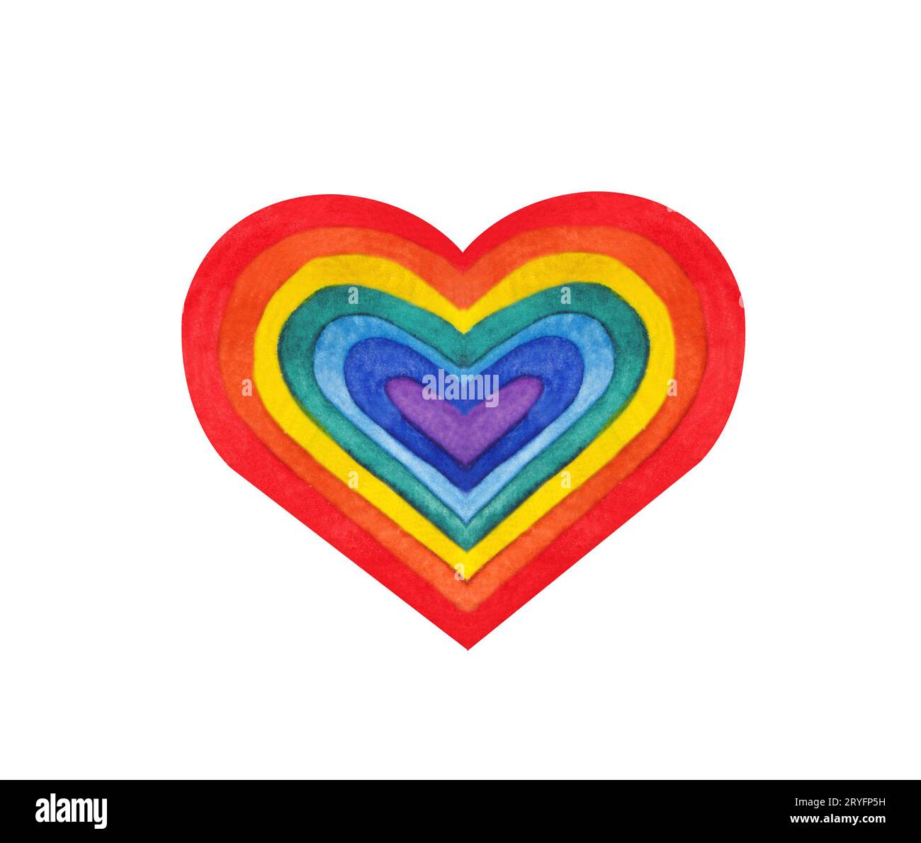 Heart drawn watercolor paint hi-res stock photography and images - Alamy