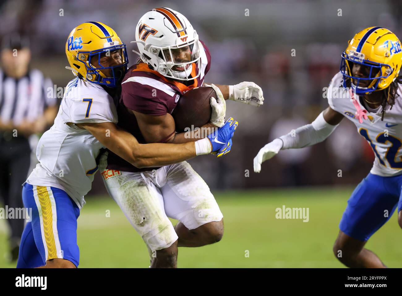 Blacksburg, Virginia, USA. 30th Sep, 2023. Virginia Tech Hokies running ...